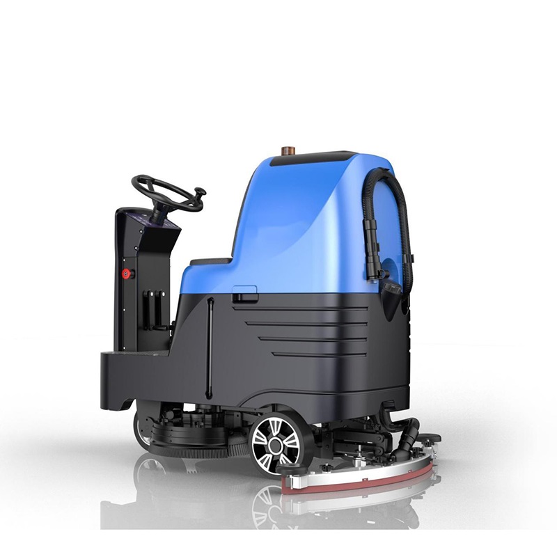 Industrial 80L Ride on Floor Cleaning Machine Scrubber Dryer with Dual ...