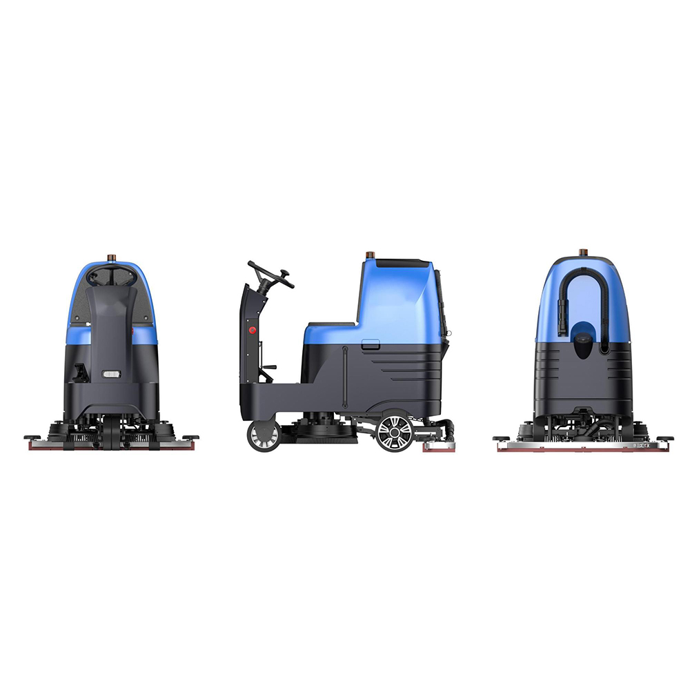 Industrial 80L Ride on Floor Cleaning Machine Scrubber Dryer with Dual ...